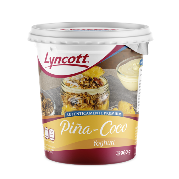 Yoghurt de Piña Coco Mantequilla Untable Lyncott Individual 9 gr. Leche ...